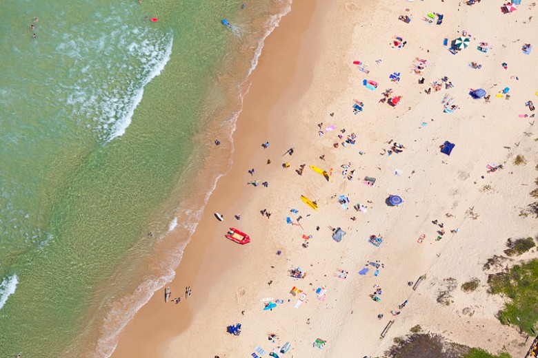 Soldiers Beach Central Coast Aerial Photos Swimmers Green Water