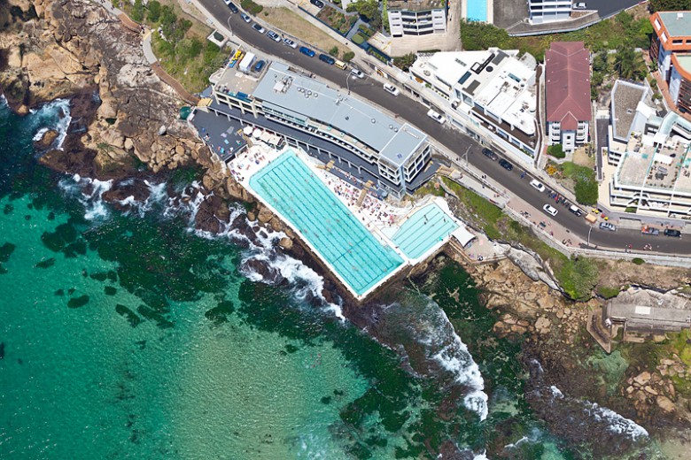 Landscape Aerial Photo Bondi Icebergs Baths, Eastern Beaches, Sydney
