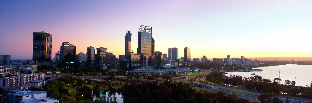 Summer Sunrise Perth City Images Landscape Panorama Western Australia