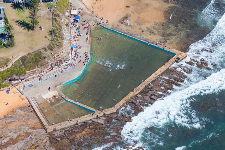 Collaroy Ocean Baths Aerial View Images Northern Beaches