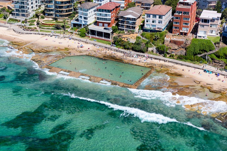 Cronulla Ocean Baths Aerial Photo Images Sydney Daytime Eastern