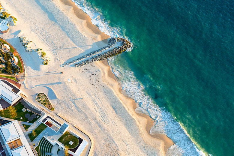 City Beach Sunset Aerial Images Perth