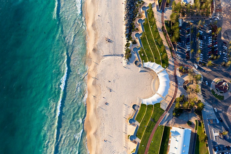 Scarborough Beach Sunset Aerial Photos perth