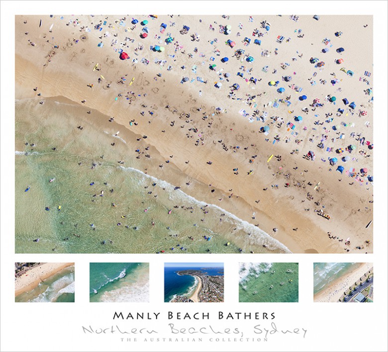Manly Beach Aerial Wall Poster Prints Northern Beaches Framed