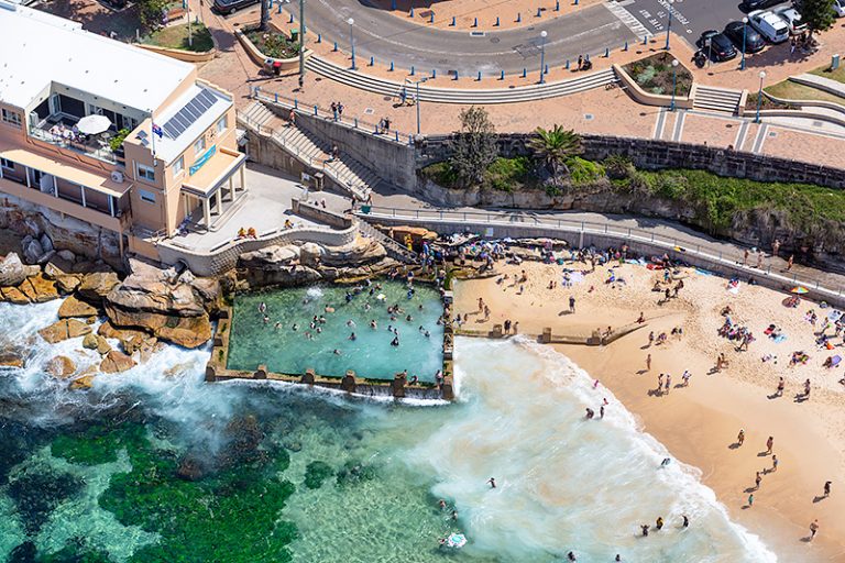 Coogee Ocean Baths Aerial Photos - Summer - Australia Day 2019